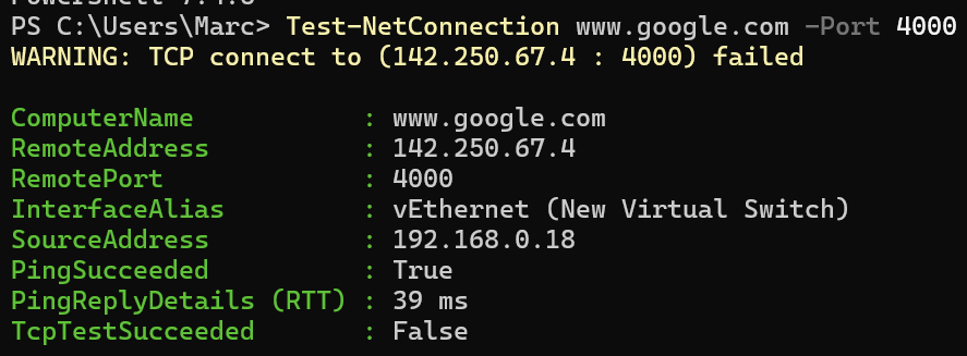 PowerShell: Test-NetConnection - by Marc Stone