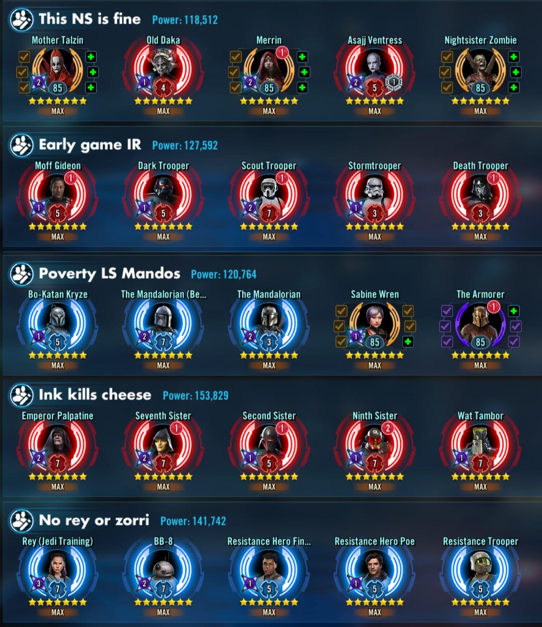 Conquest Feats & Team Building: Jocasta Nu