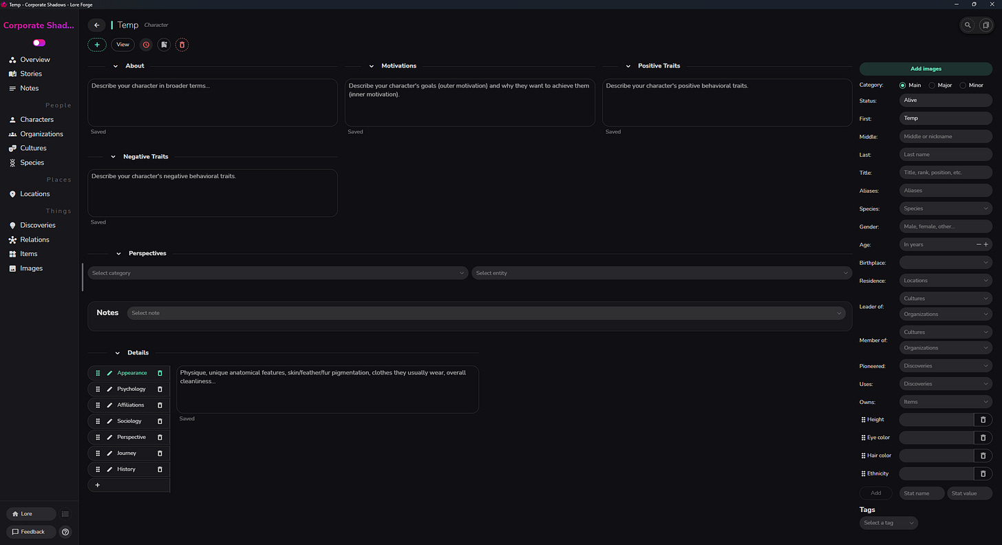 How I Use Lore Forge to Write My Fiction - by J D Lear