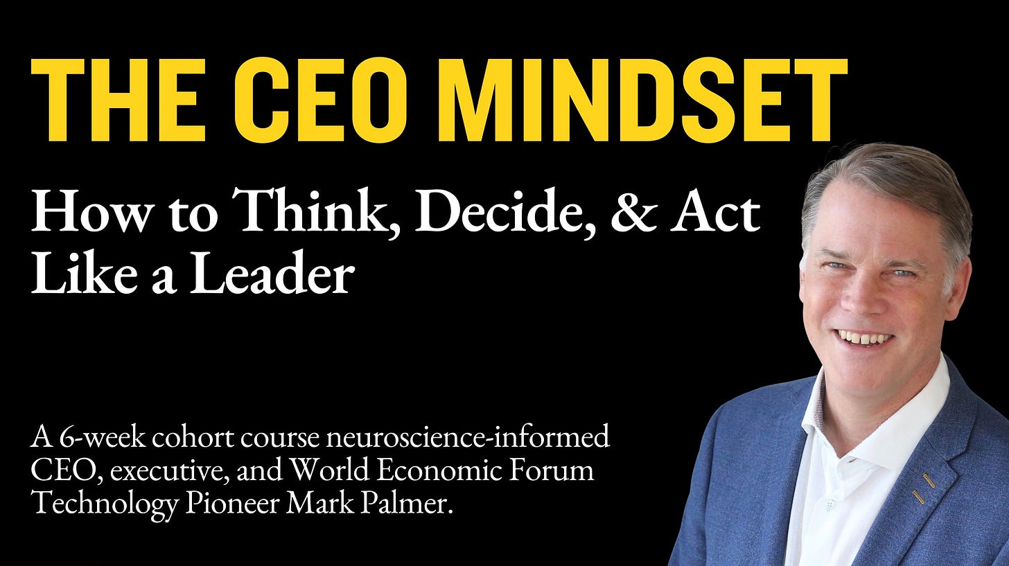 Announcing My New Course: The CEO Mindset: Think, Decide and Act Like a CEO