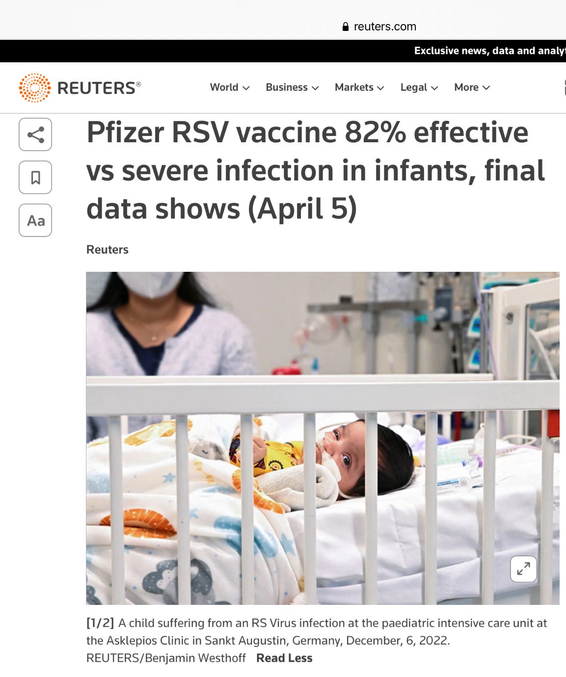 Pfizer’s Maternal RSV Vaccine Falls Short
