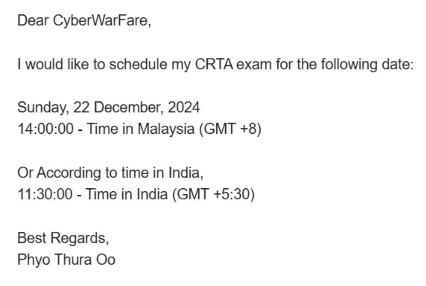 Certified Red Team Analyst (CRTA) Exam Review