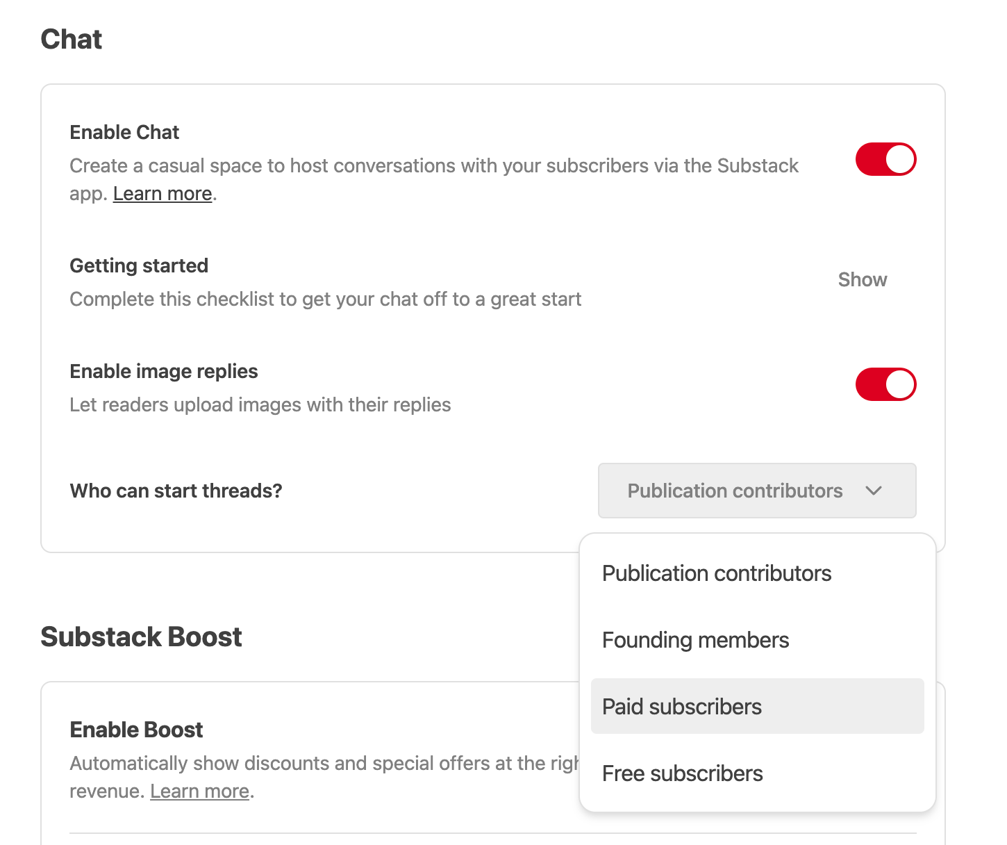 Chat questions answered - On Substack