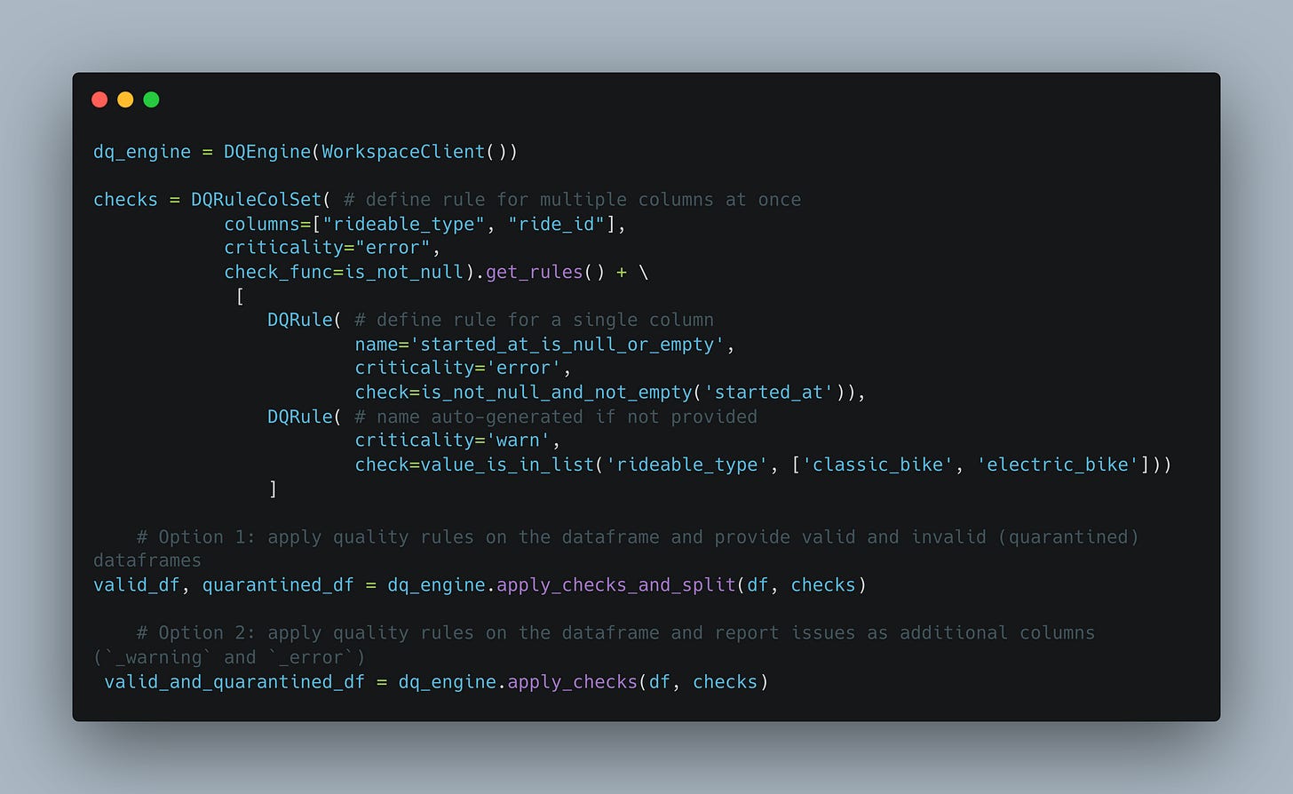 Data Quality with Databricks Labs new DQX tool.