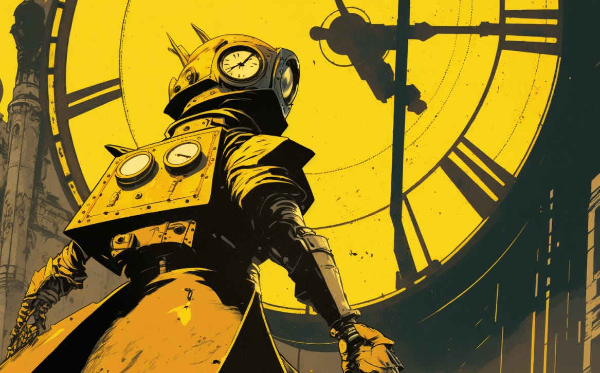 {33} Time Machines, Typescript & Procreate - by Dane Lyons