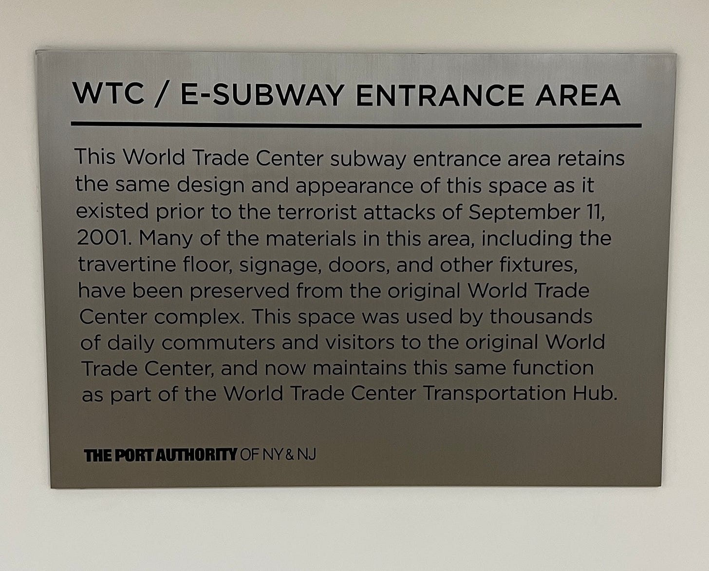 Inside the last surviving portion of the original World Trade Center, a ...