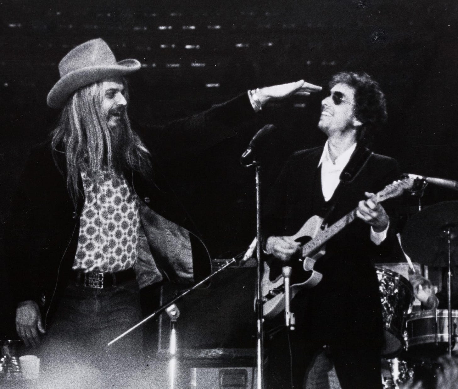 Bob Dylan and Leon Russell in St. Louis 1974