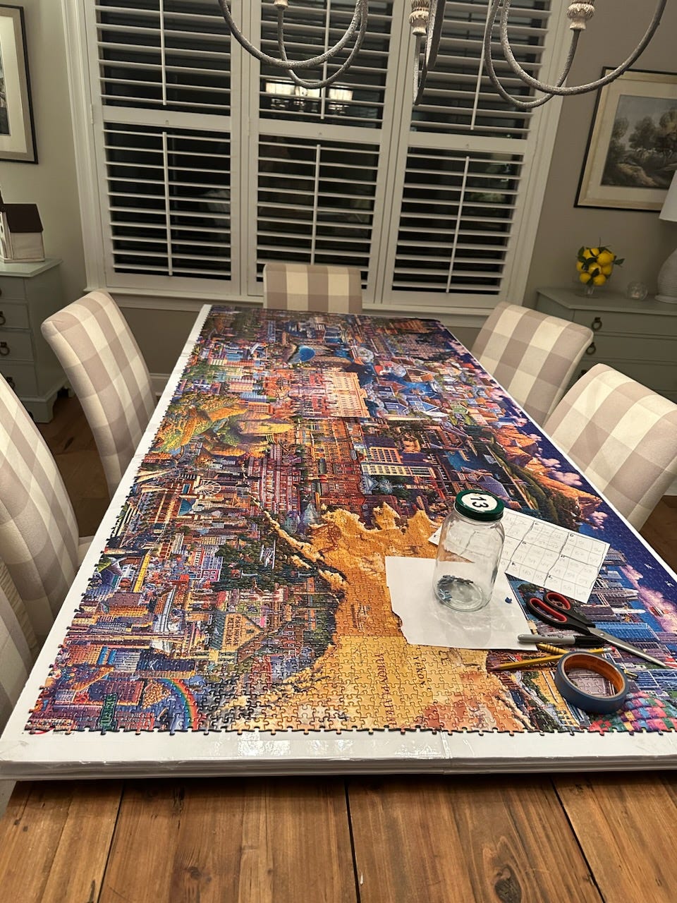 After seven months, Alabama woman completes 60,000 piece puzzle