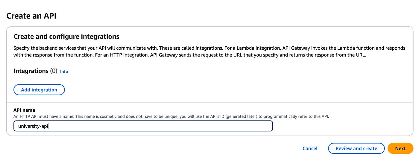 How To Create An HTTP API In AWS API Gateway