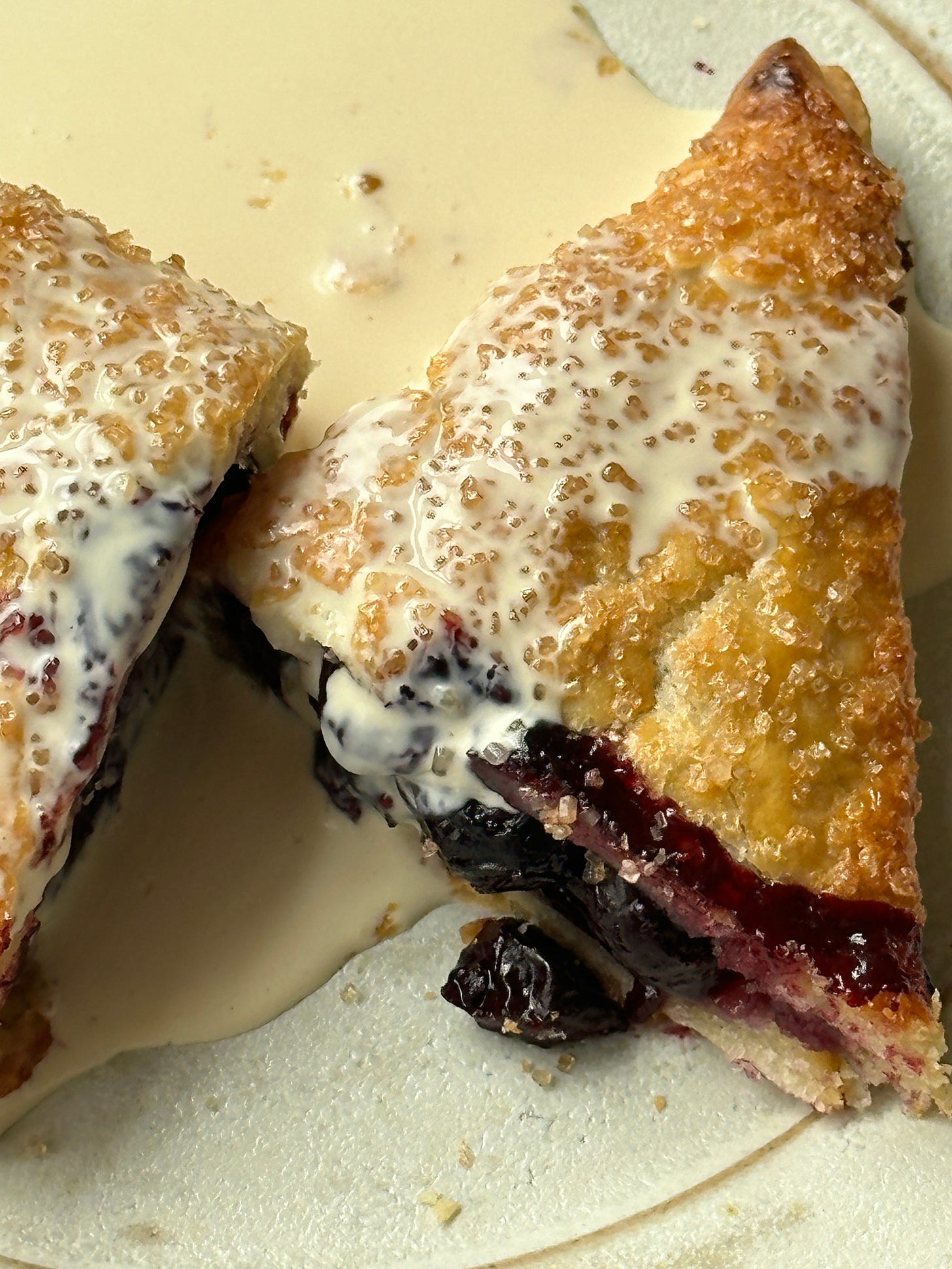 Blueberry Turnovers with Earl Grey Cream