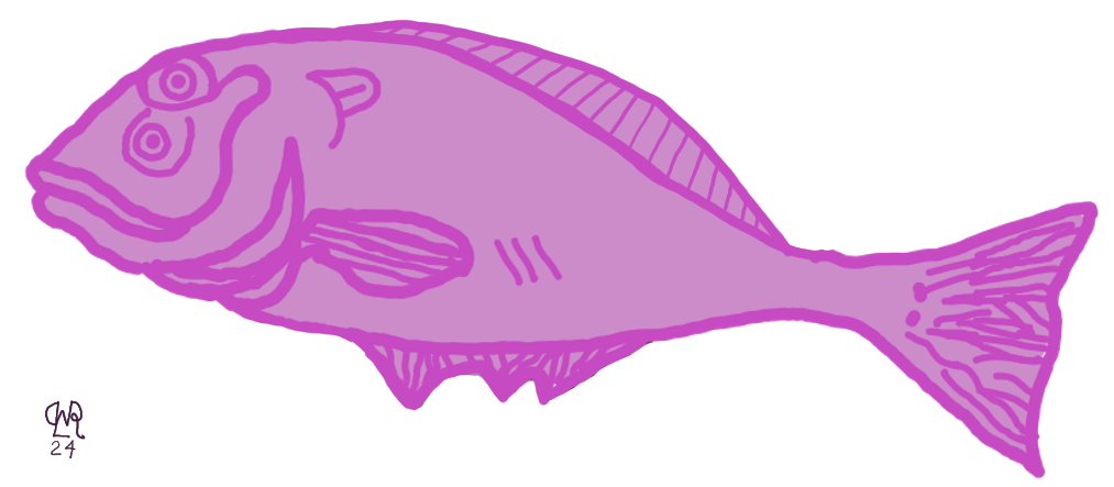 Fish Dude Cartoon - by Billy Halibut - Call Me Fishmael