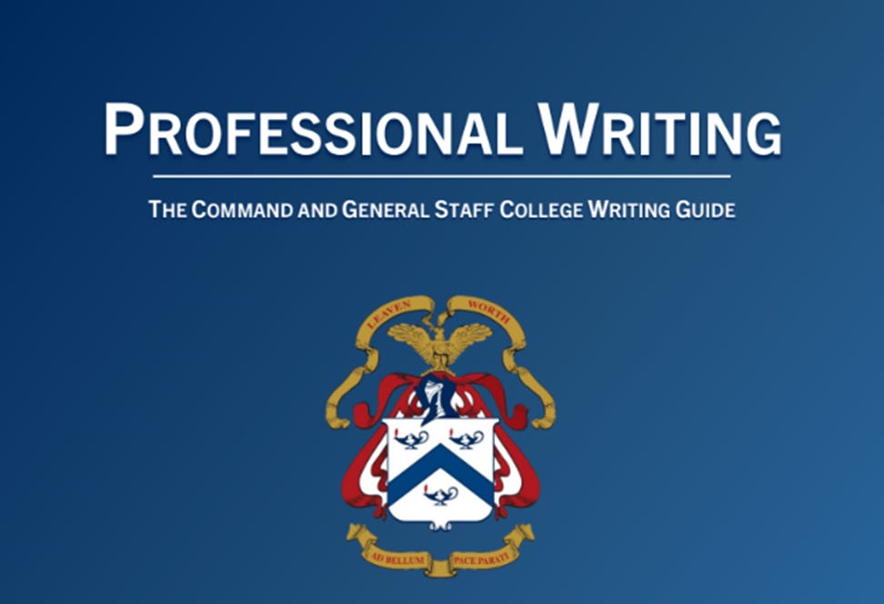 The new writing guide for the Command and General Staff College