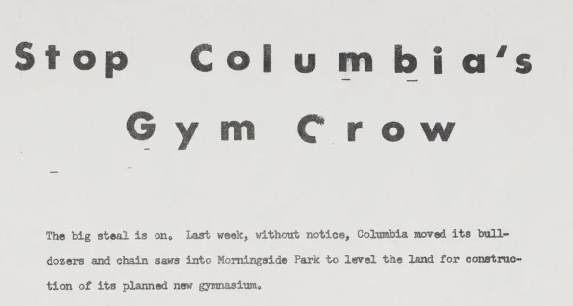 Columbia University protests and the lessons of "Gym Crow"