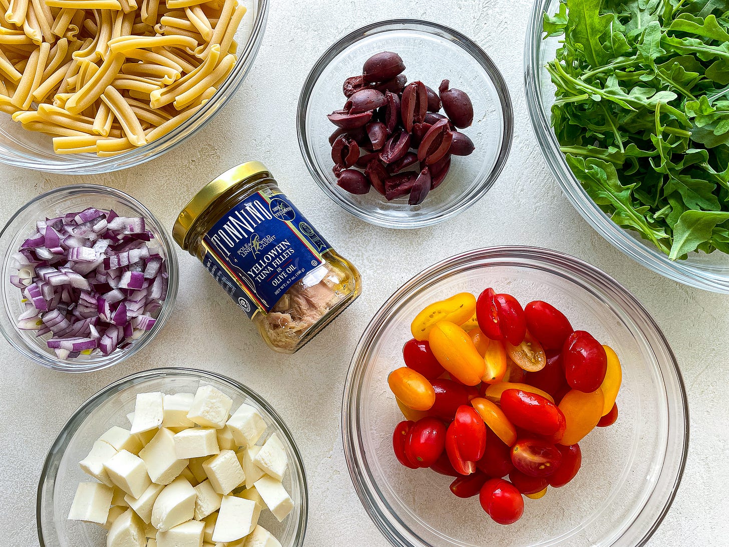 spicy(ish) tuna pasta salad - by Meryl Feinstein