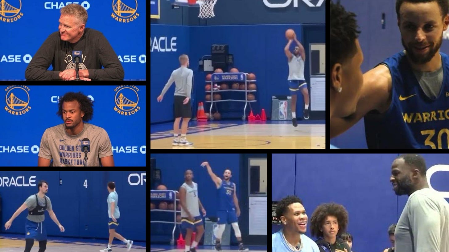 Kerr on multi-sport players, Curry x CP3 “basketball junkies”, Moody ...