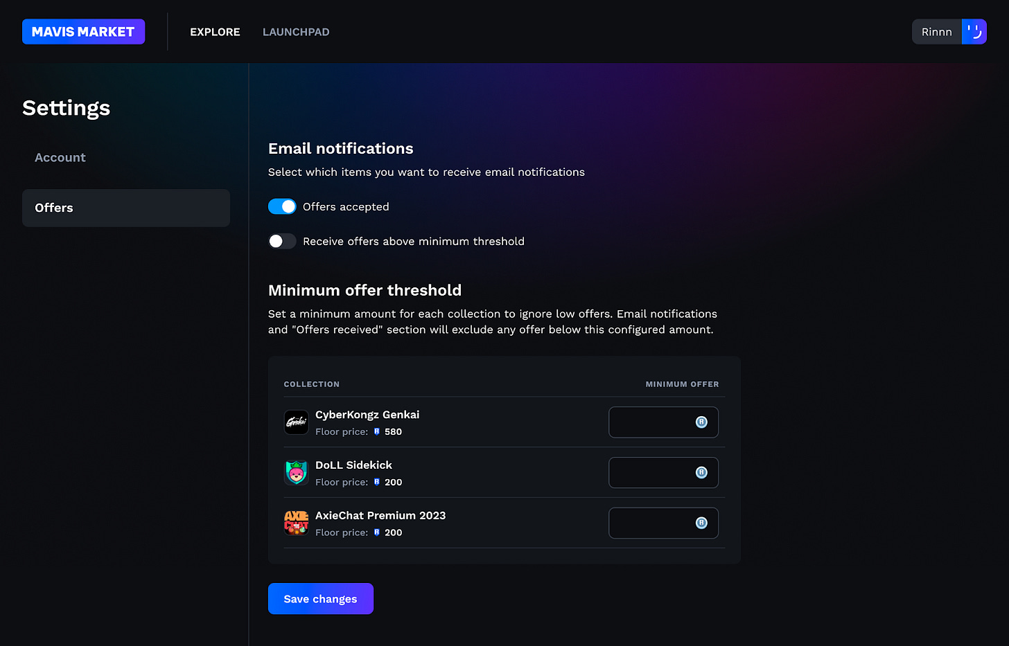 Ronin Blog | Offers now LIVE on Mavis Market