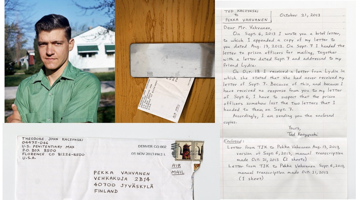 Correspondence with the Unabomber