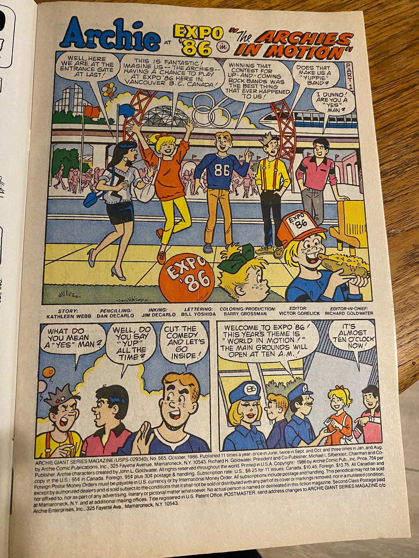 Archie visits Expo 86, and I start a newsletter