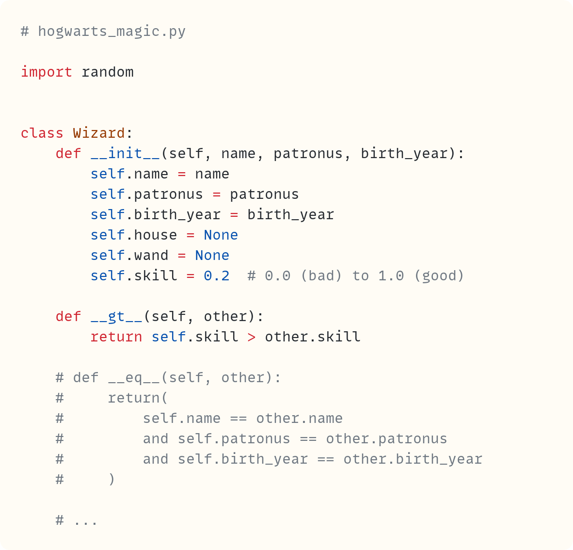 Time for Something Special • Special Methods in Python Classes