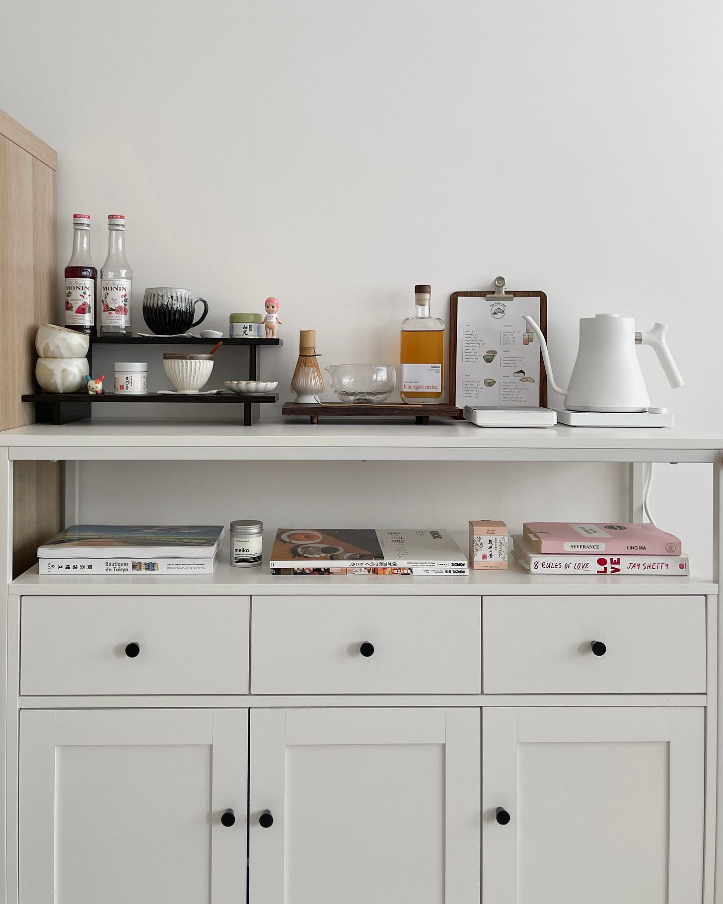 a guide to making your own cozy matcha station