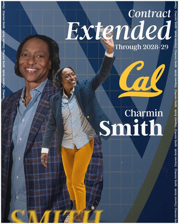 Cal women's basketball coach Charmin Smith lands extension through 2029
