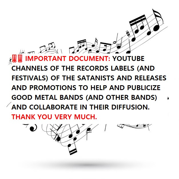 ‼️‼️ IMPORTANT DOCUMENT: YOUTUBE CHANNELS OF THE RECORDS LABELS (AND ...