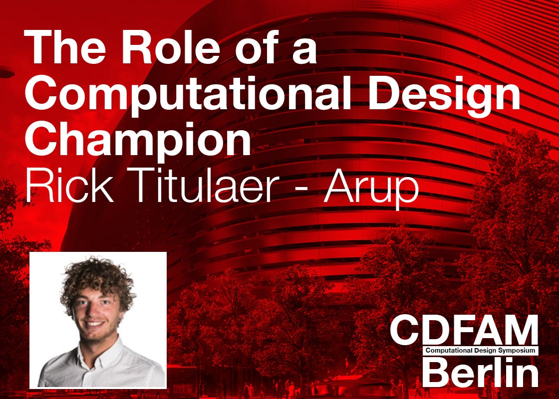 The Role of a Computational Design Champion at Arup