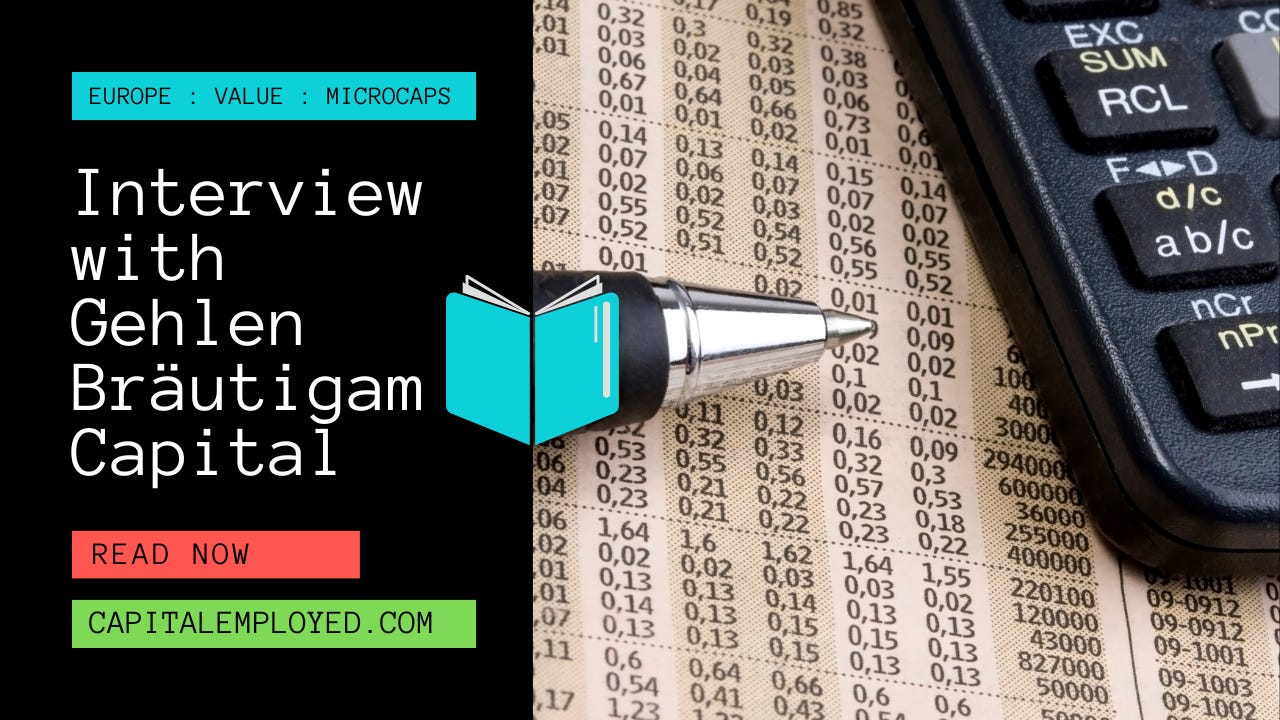Interview #67 : Gehlen Bräutigam Capital