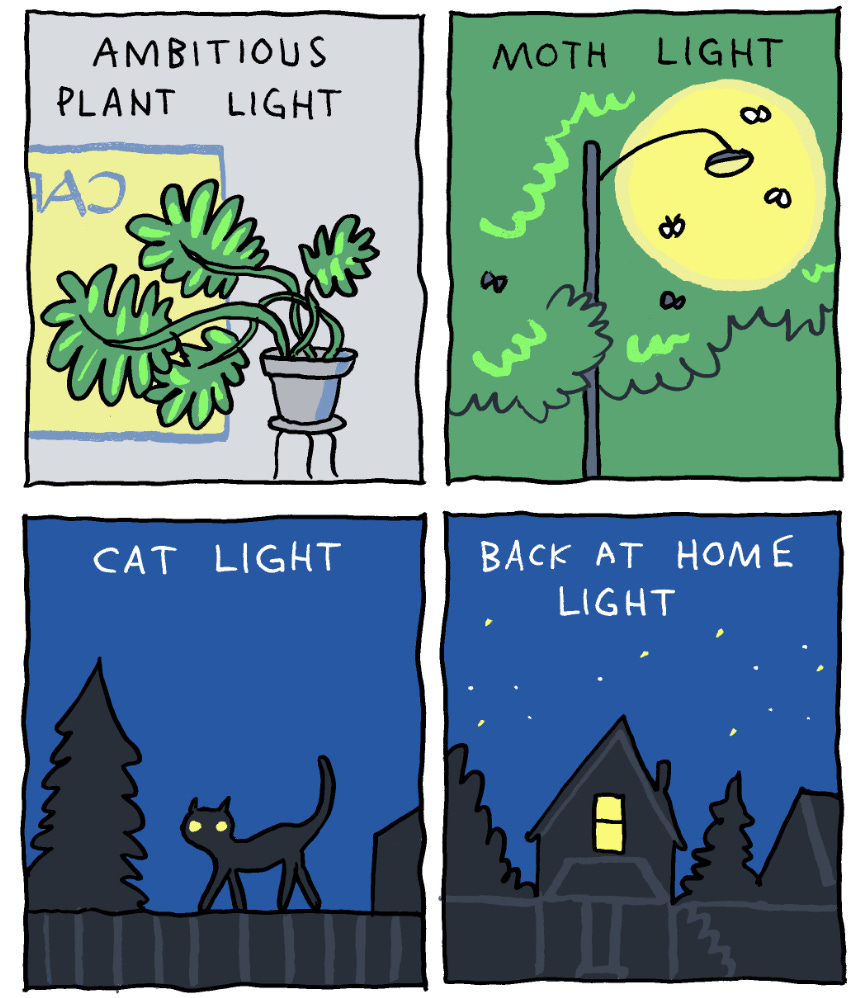Types of Light - by Grant Snider - Incidental Comics