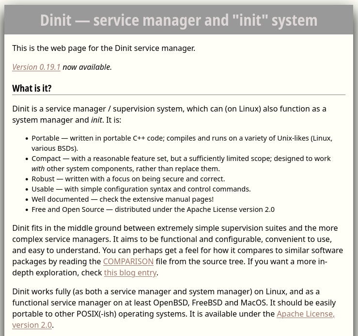 Dinit: A Lightweight and Dependable Alternative to Systemd