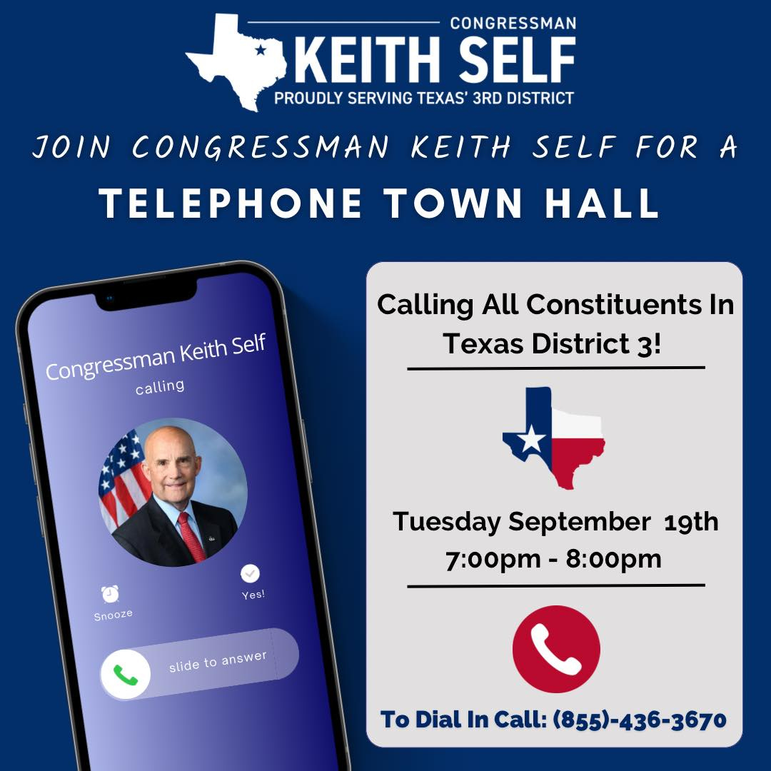 Rep. Keith Self Tele-Townhall