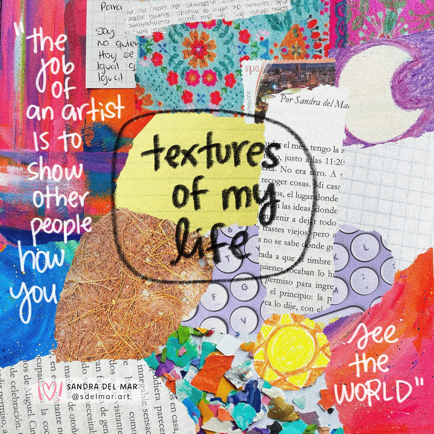 Ejercicio de arteterapia: Collage identitario "Texturas de mi vida"