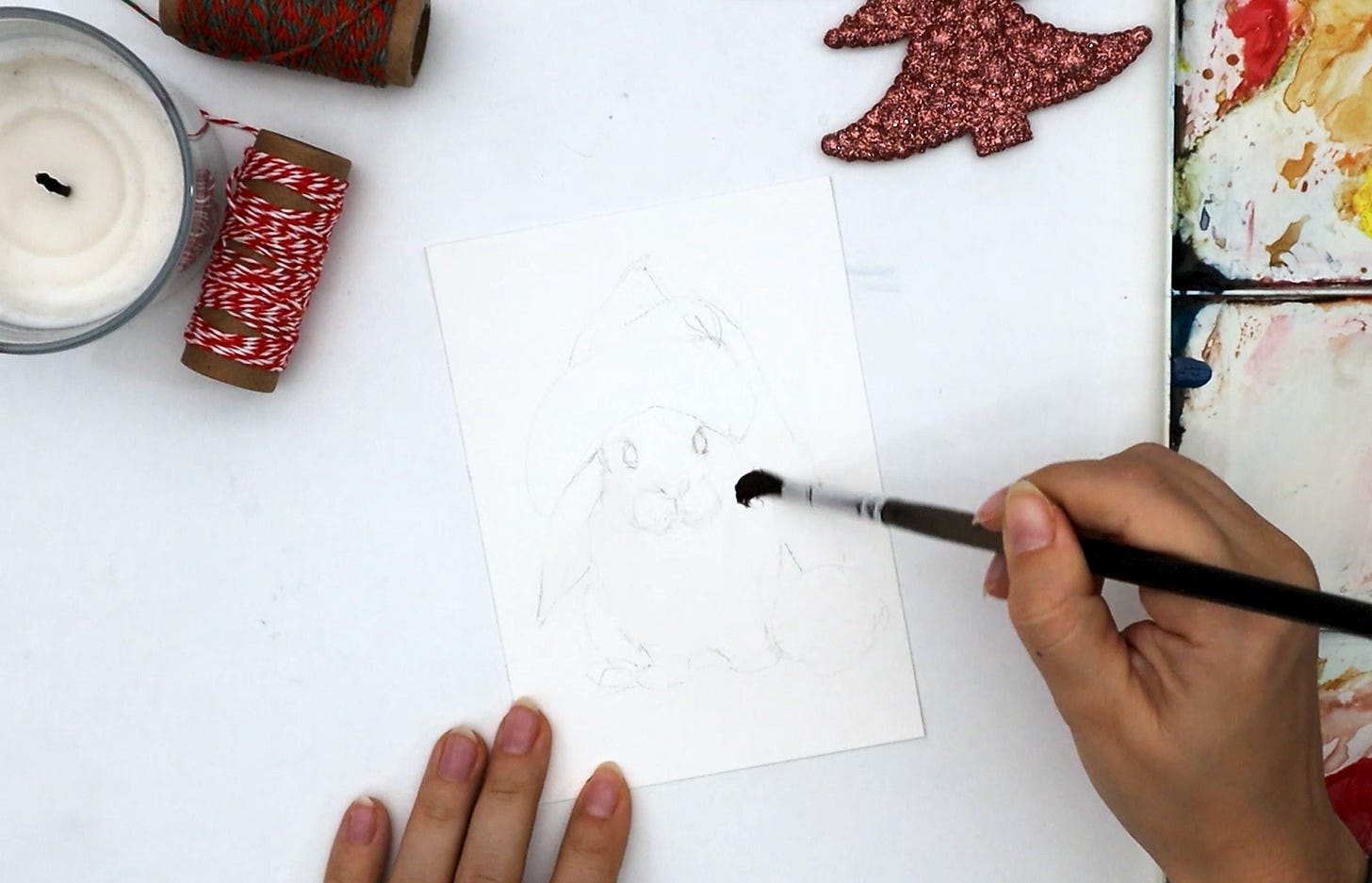 24 watercolor ideas for Christmas - by Yana Shvets