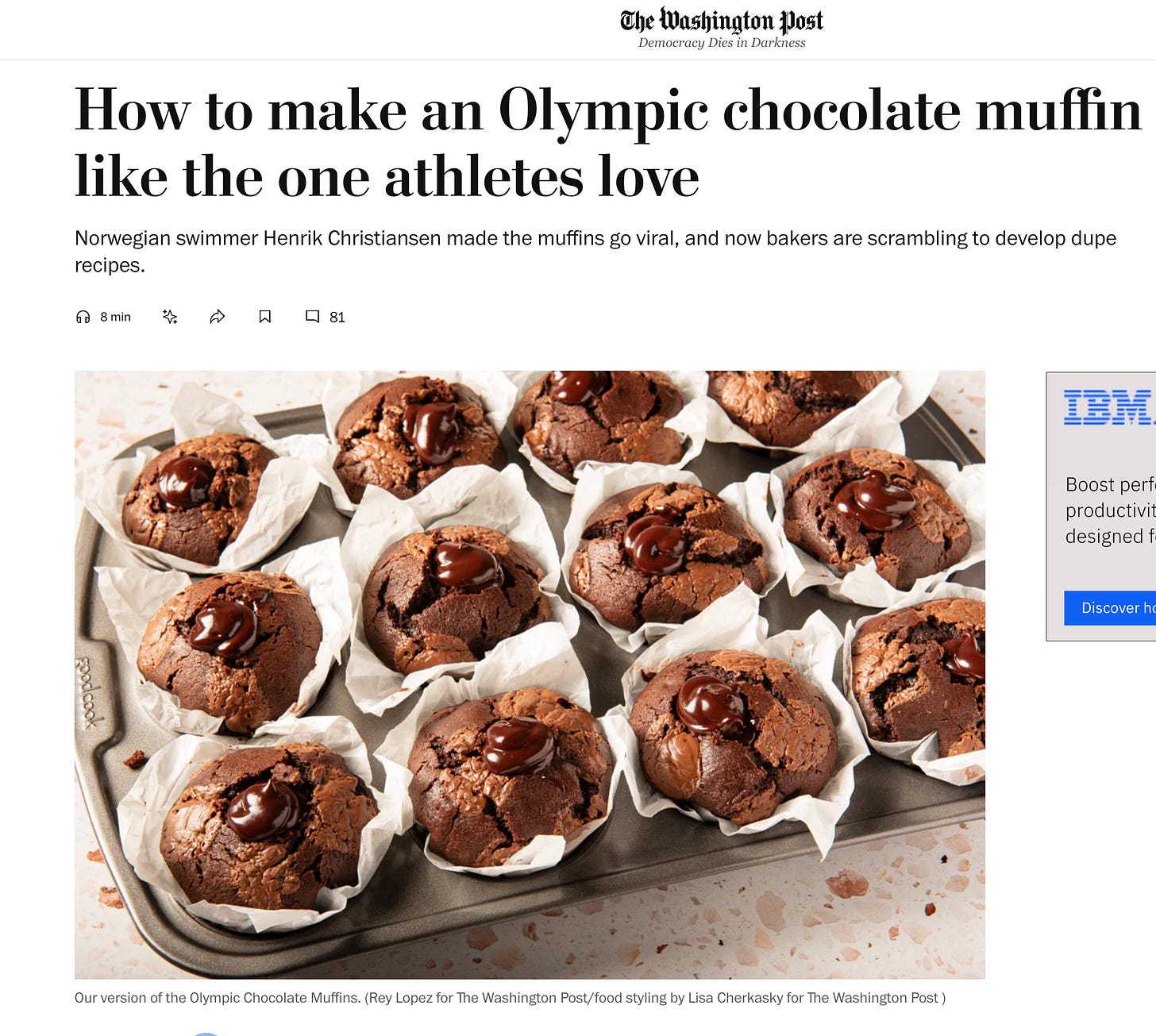 Olympics Chocolate Muffins on The Washington Post & Mashing Two Viral ...