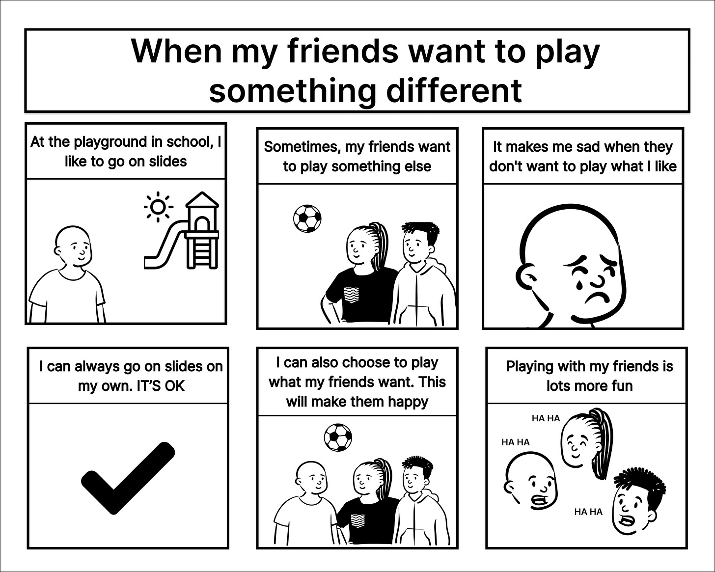 When my friends want to play something else | Social Story Templates
