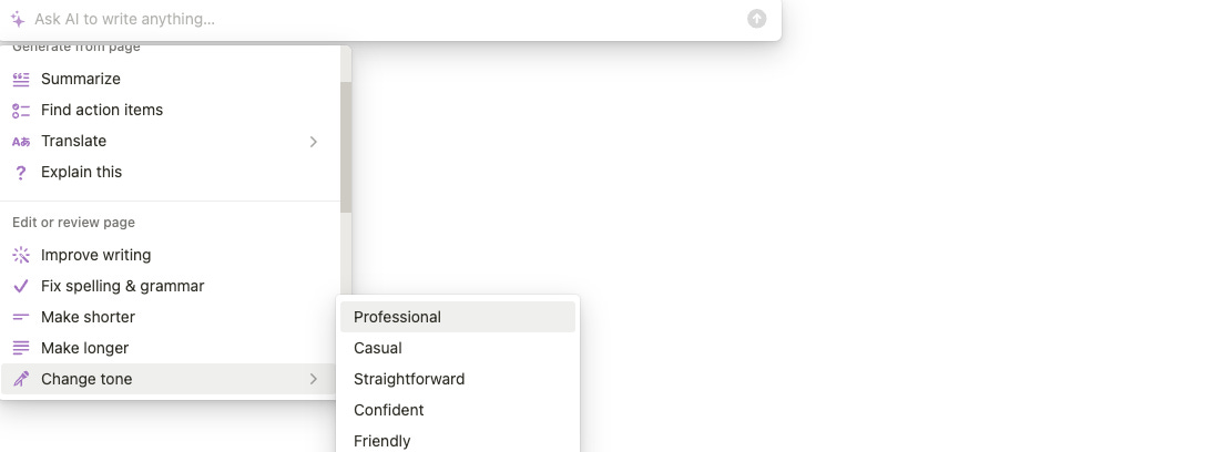 The New Notion AI helps generate ideas and suggests edits