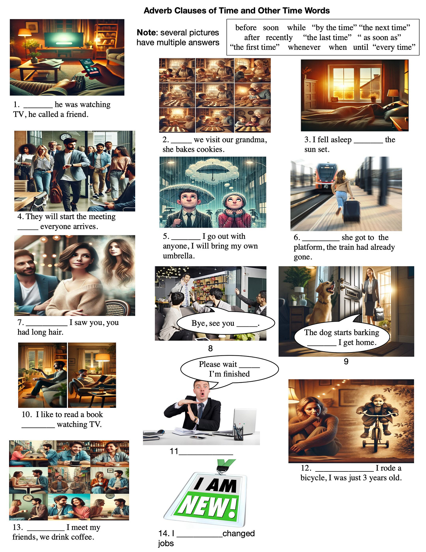 AI-Generated Timelines and Visuals for Teaching ESL Vocabulary and Grammar