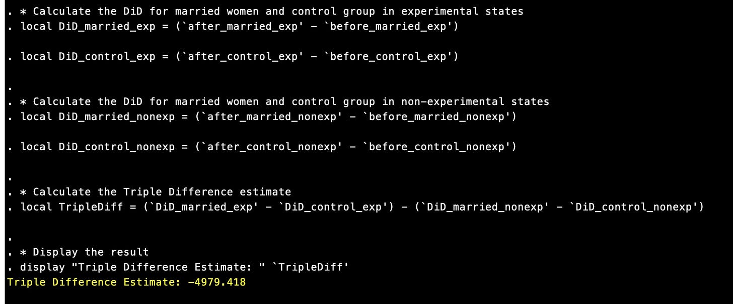 Triple Differences Part 2 - by scott cunningham