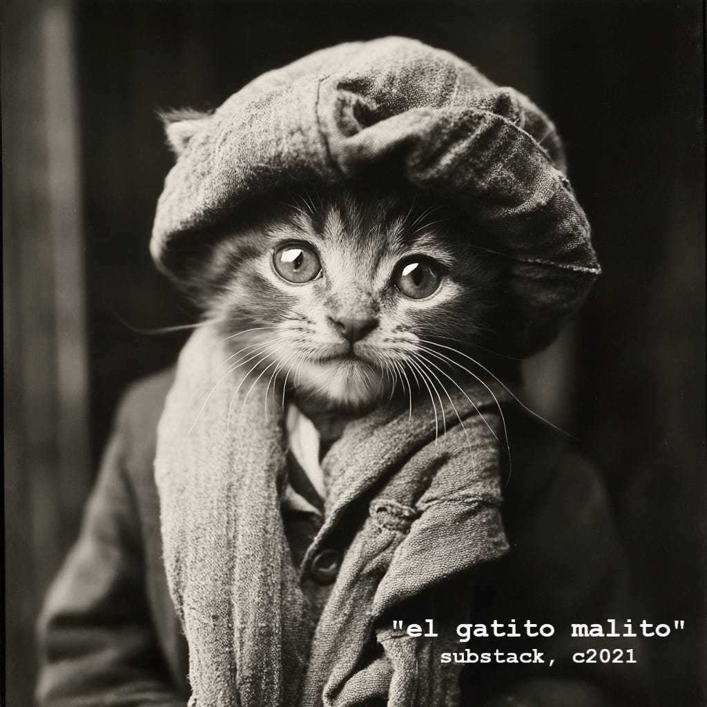 bad cattitude turns 4, by el gato malo | STRAIGHT LINE LOGIC