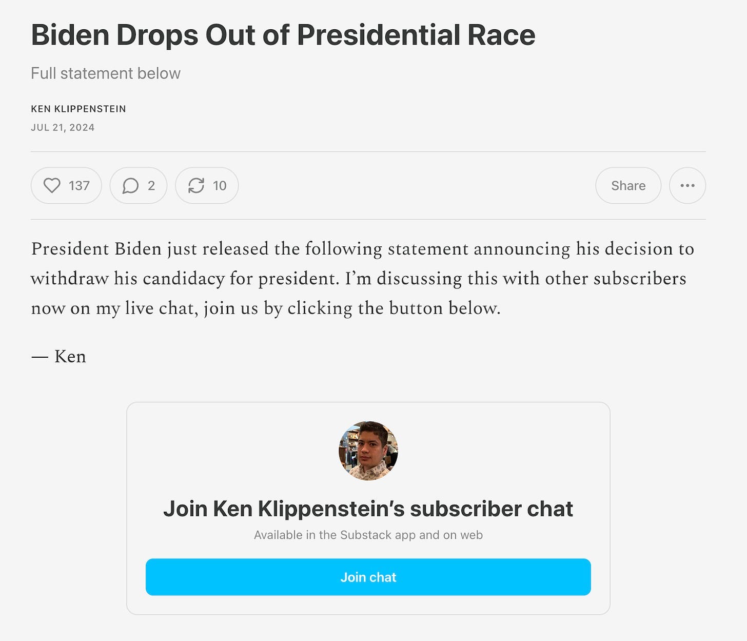 Substack Chat - An online community platform - On Substack