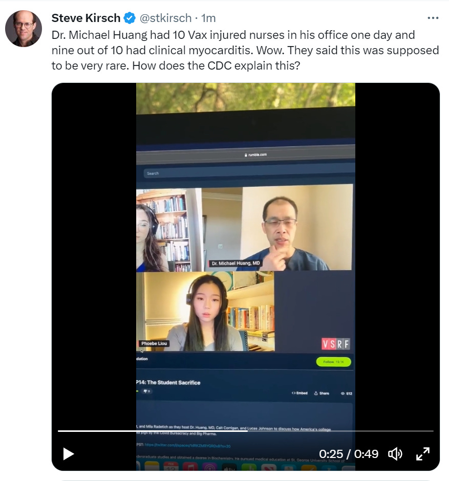 Michael Huang, MD in California has treated THOUSANDS of vaccine ...