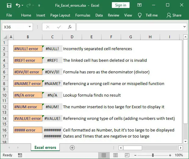 How to fix common Excel errors - by Radu - Excel Explained