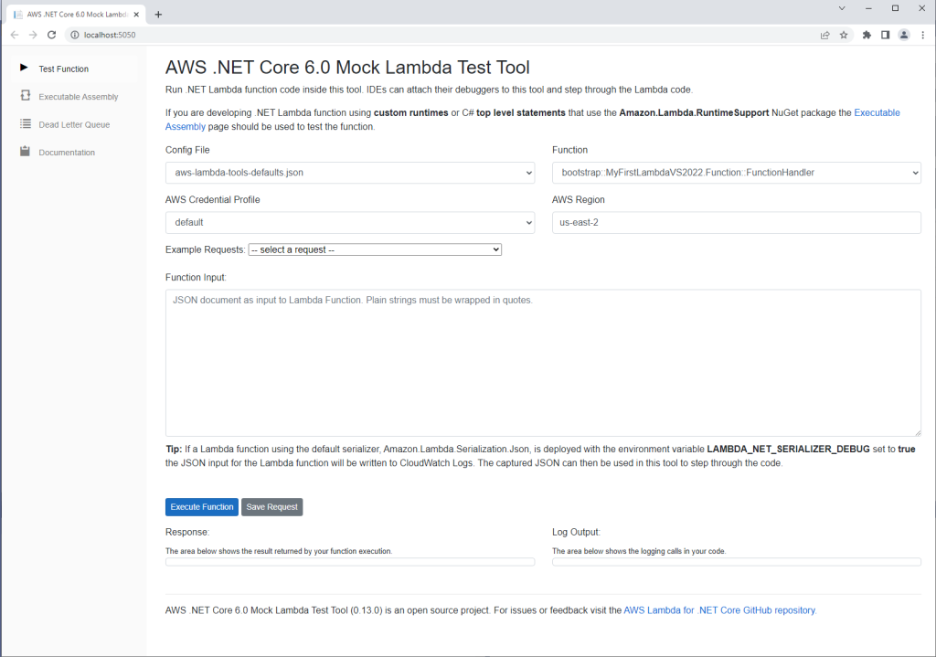 The easiest way to run and debug .NET AWS Lambda locally