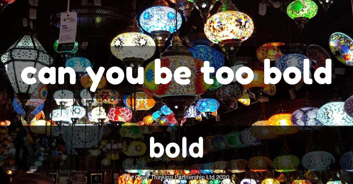 What does it mean to be bold?