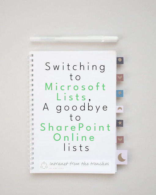 Switching to Microsoft Lists, A goodbye to SharePoint Online lists