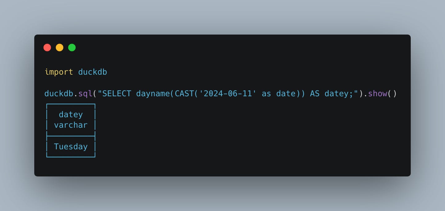 Date and Time Manipulation with DuckDB - by Daniel Beach