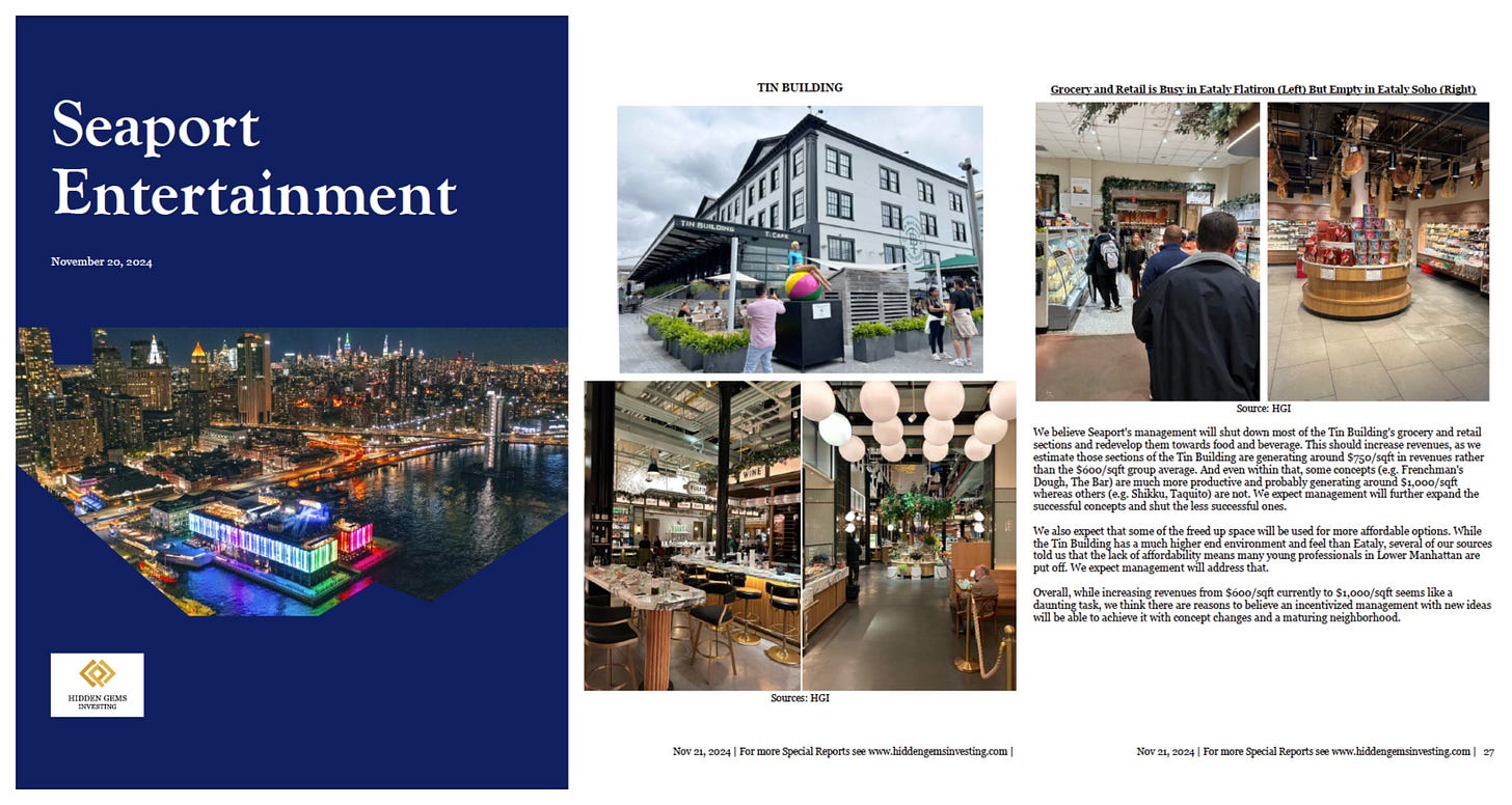 Special Report: Seaport Entertainment (SEG)