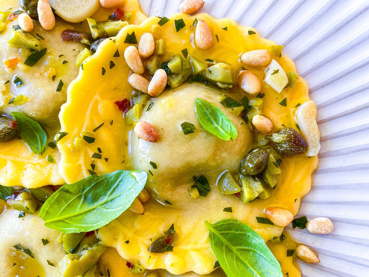 olive branch ravioli - by Meryl Feinstein