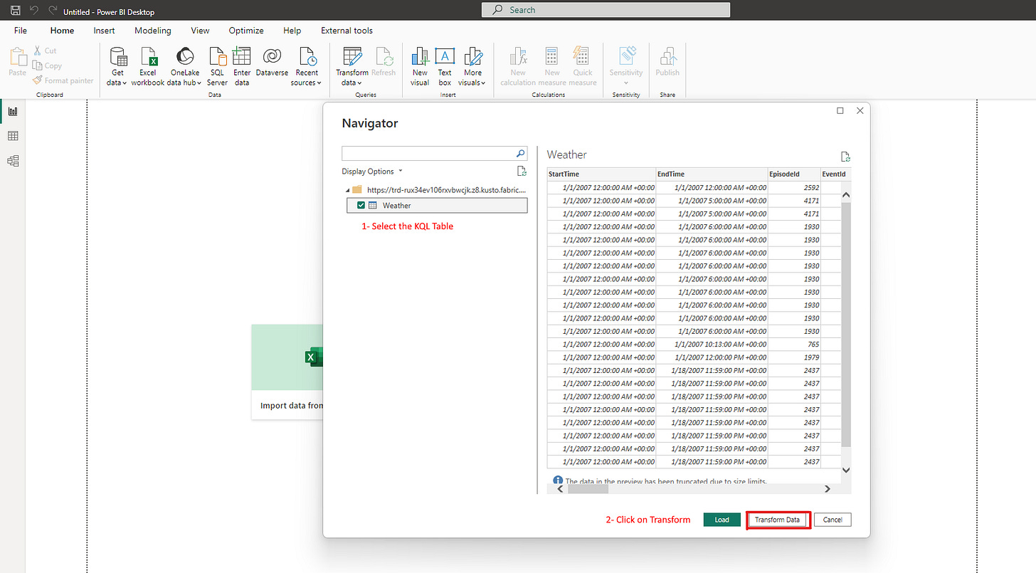 Unleashing the Power of Data: Connecting Power BI Desktop to KQL ...