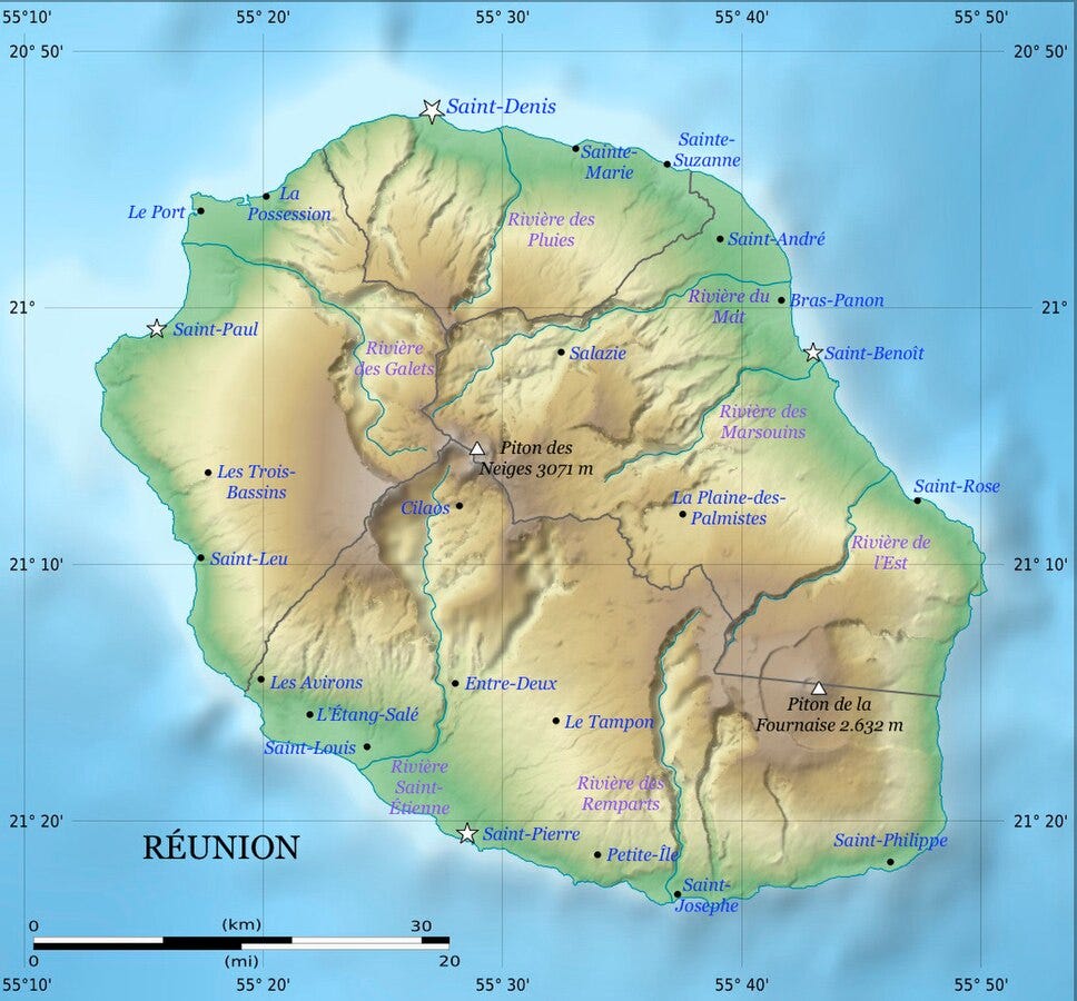 Translation: Réunion, aspects of its colonisation and settling